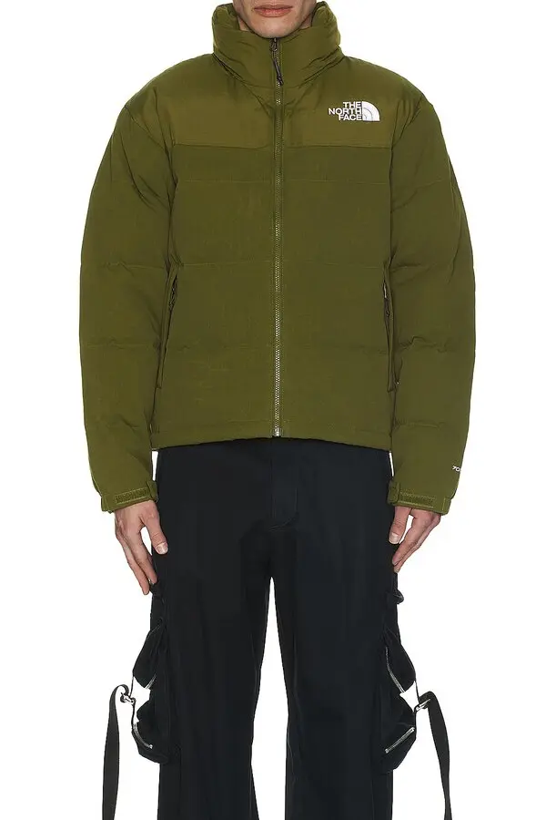 The North Face 92 Ripstop Nuptse Jacket In Green In Forest Olive